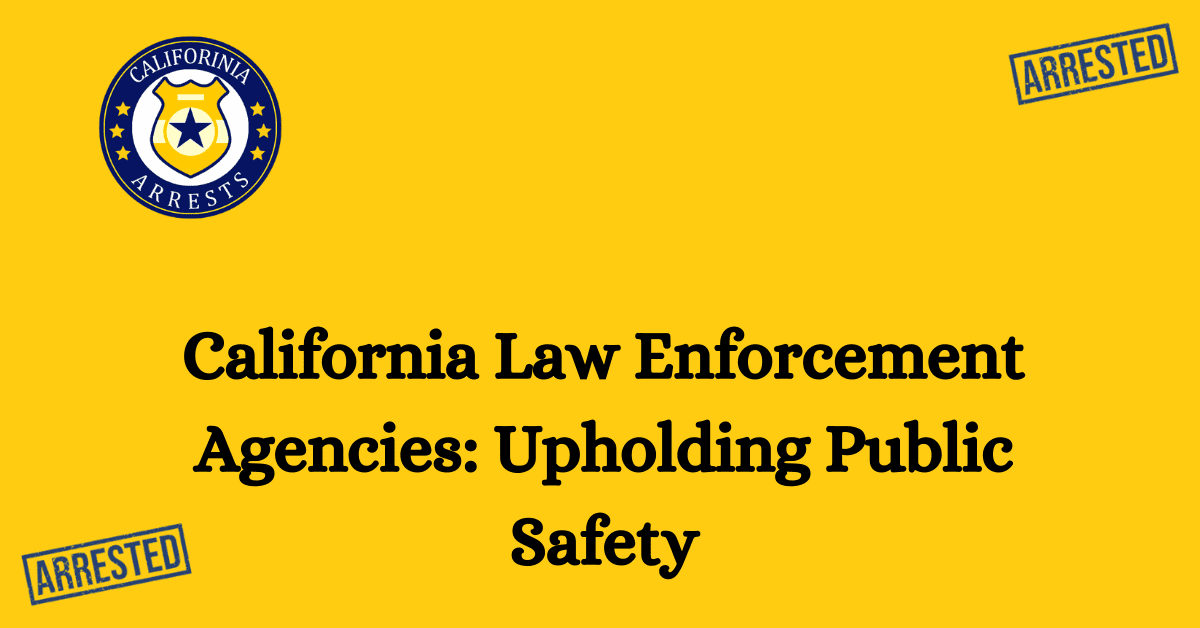 California Law Enforcement Agencies: Upholding Public Safety - Arrests ...